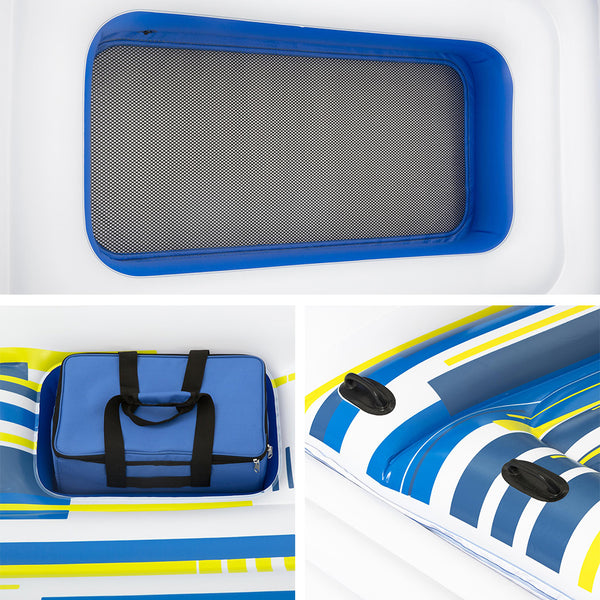 Bestway Pool Float Island Inflatable Lounge 6-person Seat Canopy ...