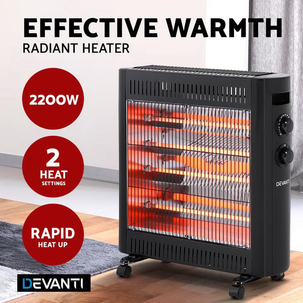 Devanti 2200W Infrared Heater Radiant Heaters - Outdoors Lifestyle